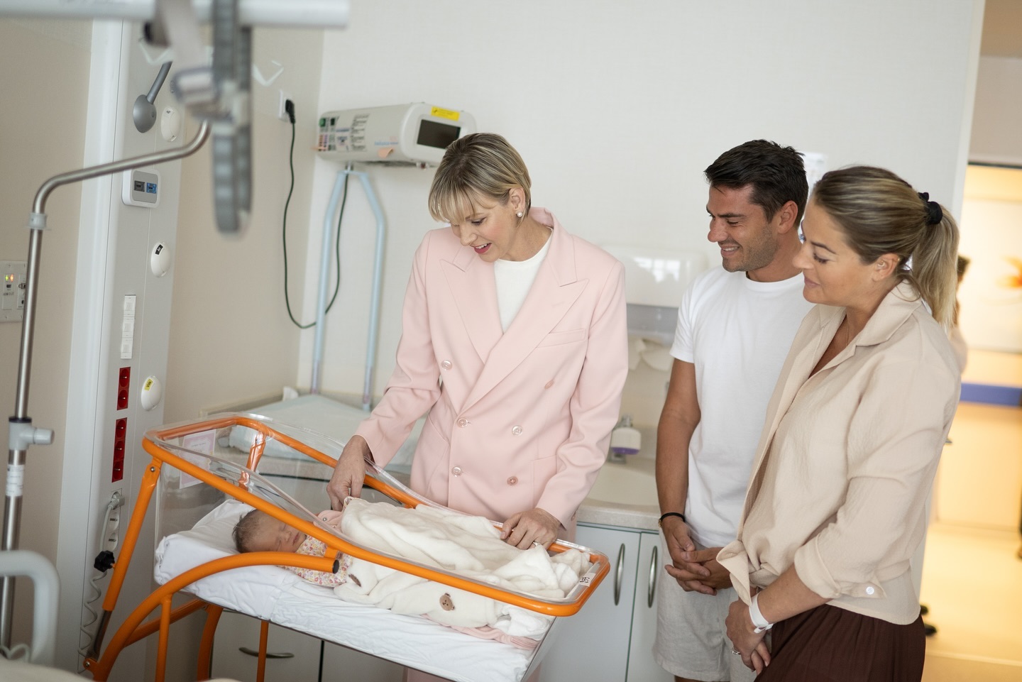 Princess Charlene visits Monaco maternity ward