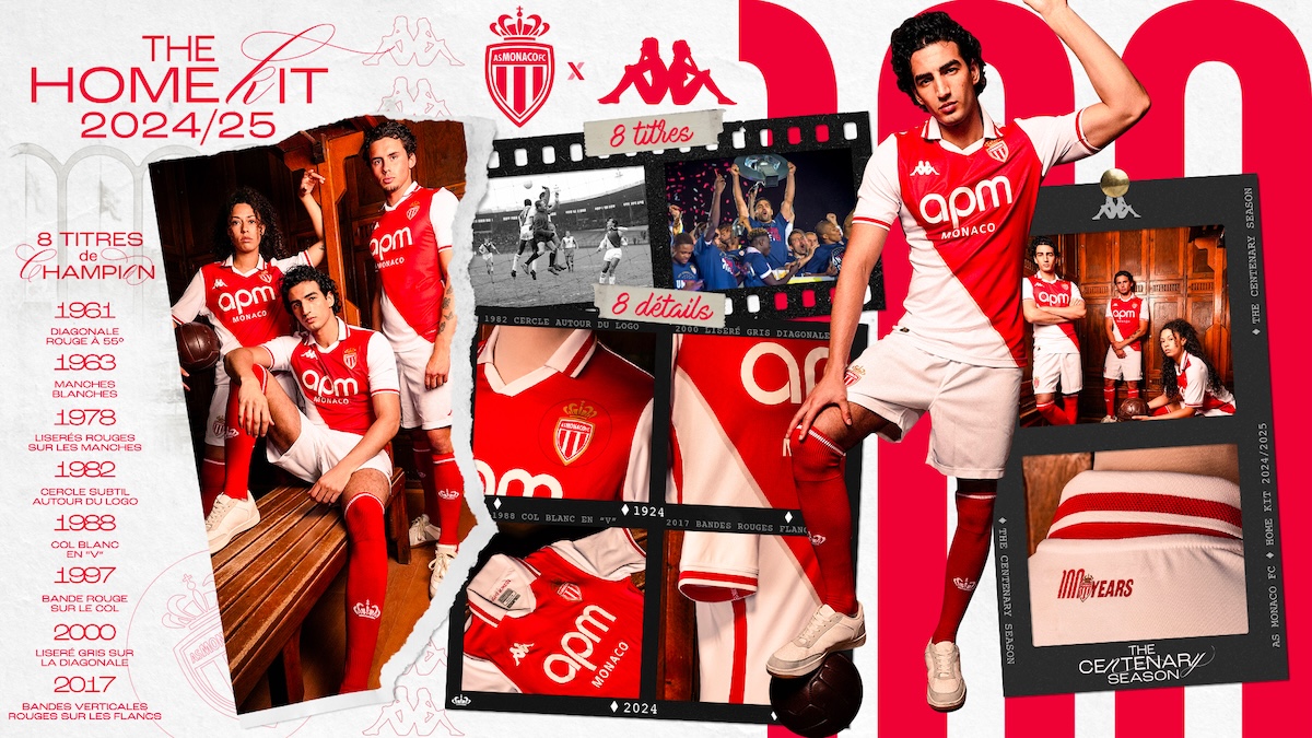 AS Monaco unveils new centenary season shirt