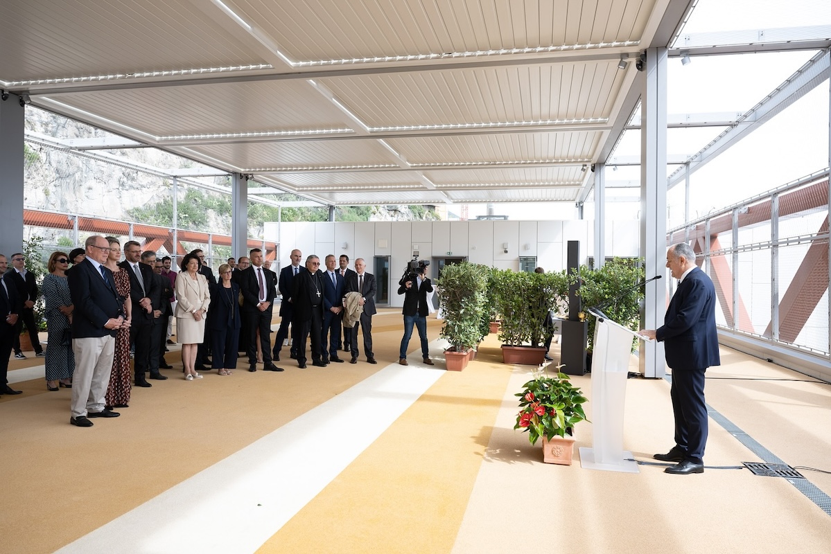 Prince Albert II and Princess Charlene inaugurate new Collège Charles III