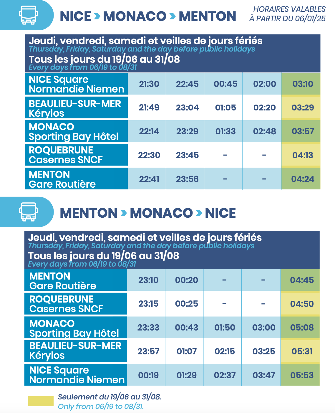 Ligne de bus 600 Nice-Monaco-Menton : Plans, horaires, tarifs