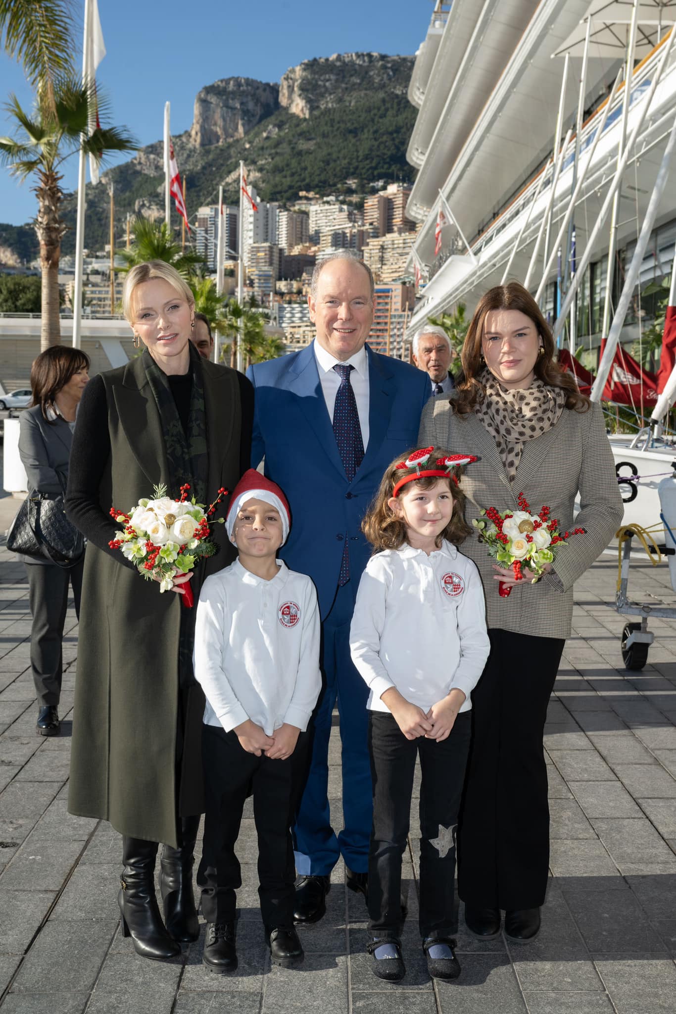 Prince Albert II and Princess Charlene hand out gifts to Monegasques in ...