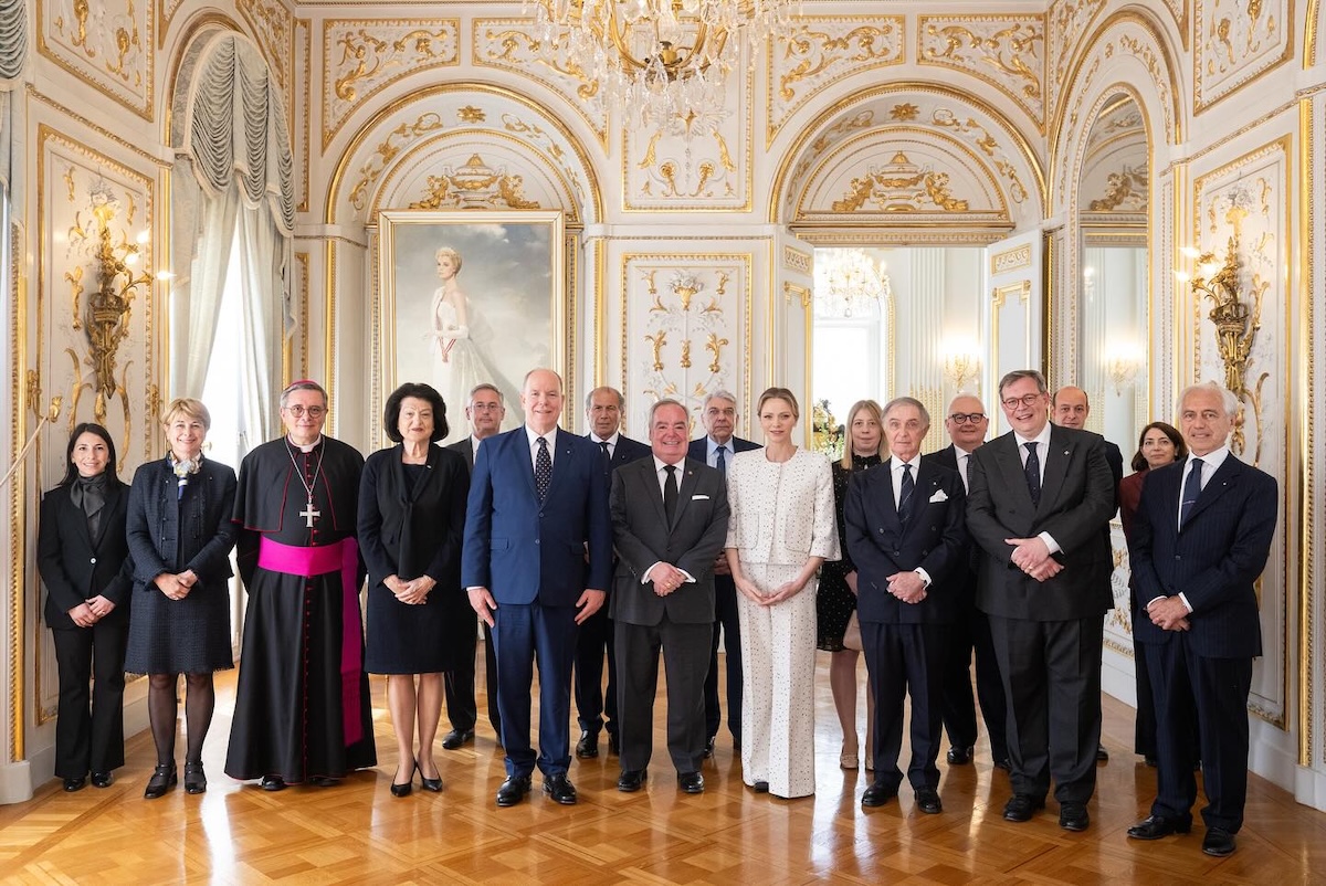 Prince Albert II and Princess Charlène receive Grand Master of the ...