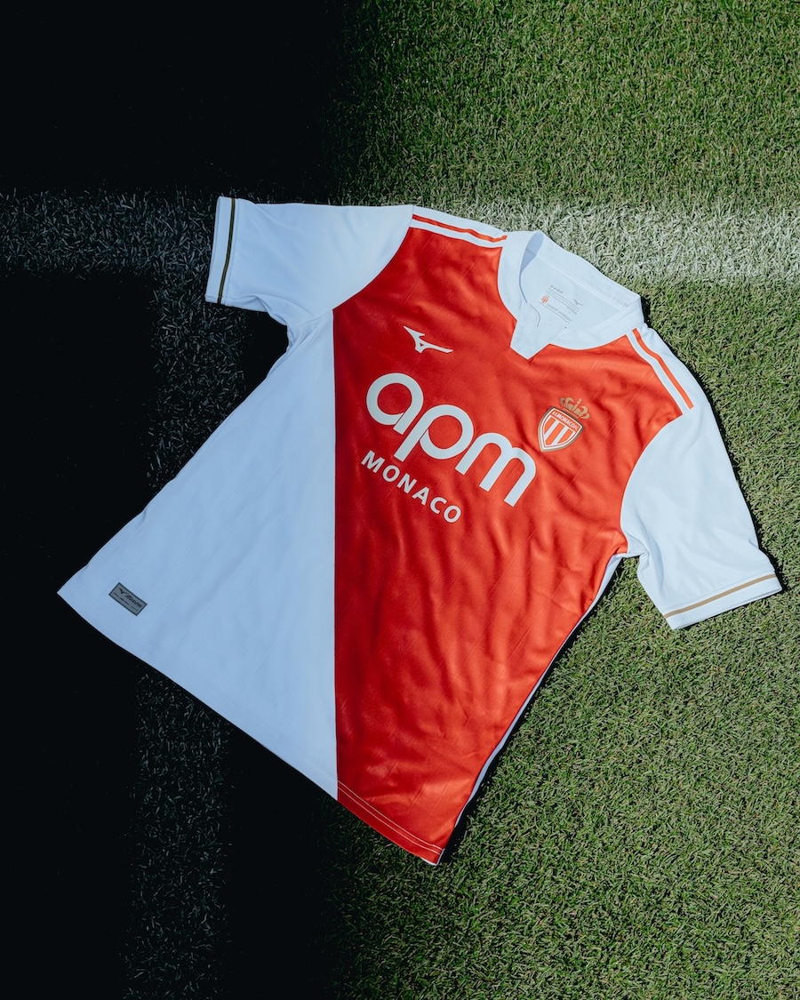 AS Monaco and Mizuno unveil new home kit for the 2025/2026 season