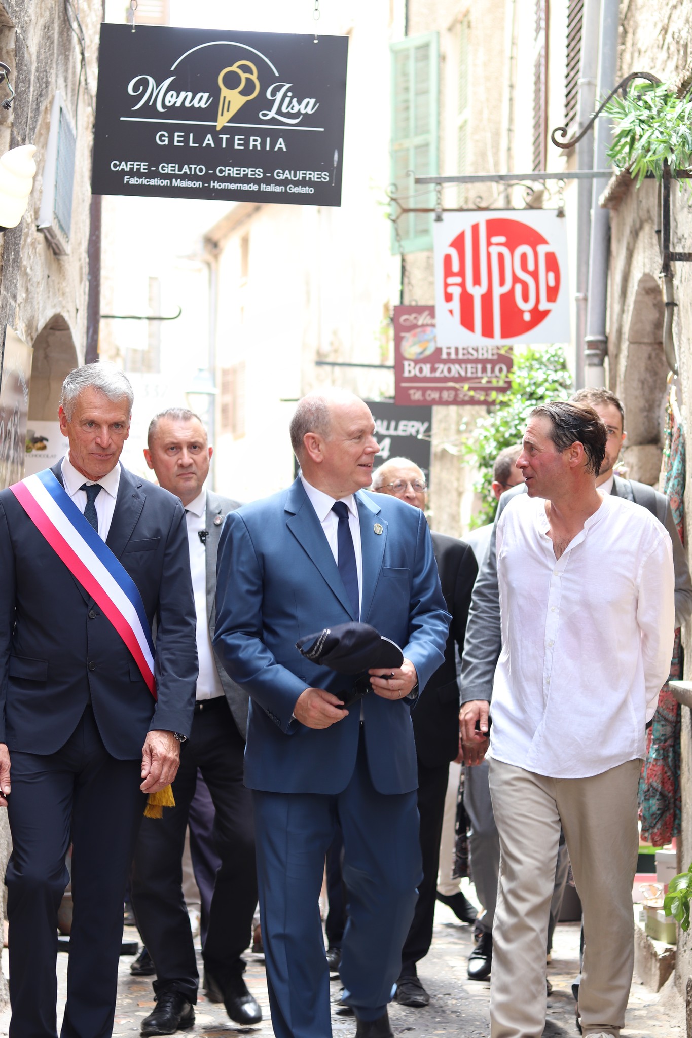 Le Prince Albert II en visite à Saint-Paul-de-Vence et La Colle-sur-Loup