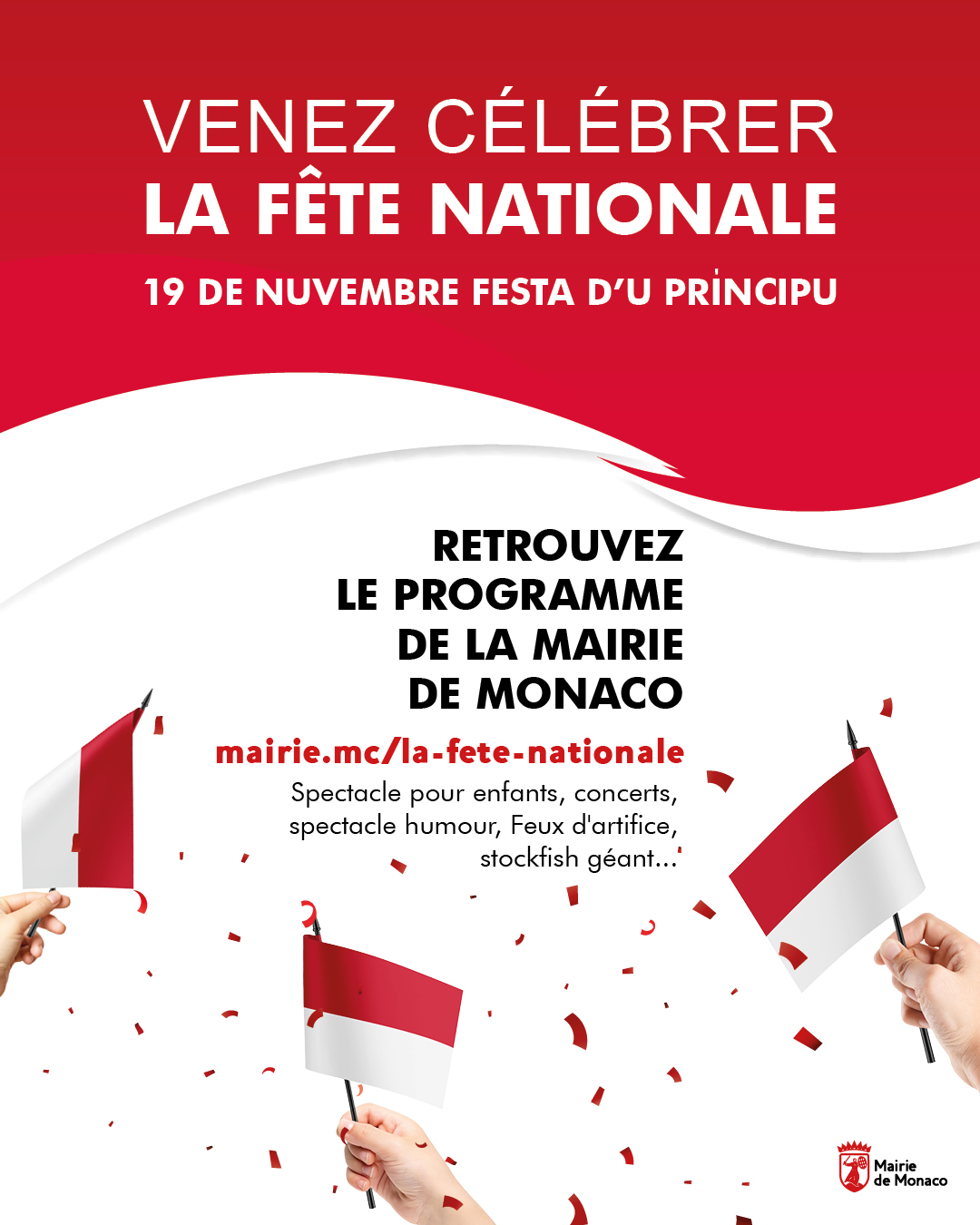 Découvrez le programme de la Fête nationale imaginé par la Mairie de Monaco
